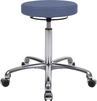 Sport-Tec Drehhocker Exklusiv mit Komfort-Polster und Rollen, Rollhocker Arbeitshocker