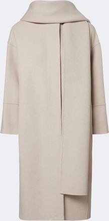 Max Mara Mantel aus Schurwolle mit Schal-Detail