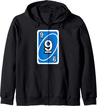 Uno Halloween Blue 9 Karte Kapuzenjacke