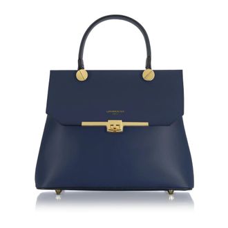 Le Parmentier Atlanta Top Handle Satchel Bag mit Schulterriemen - - Bags - Damen - Blau - ONE SIZE