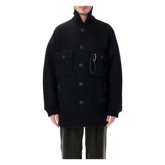 And Wander Wool Pocket Shirt Jkt - - Jackets - Herren - Schwarzk - L/XL