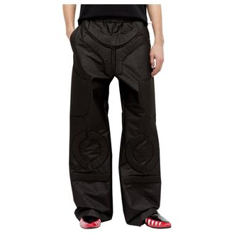 Walter Van Beirendonck Homme, Pantalons, Noir, Taille: L Pantalon spatial &agrave; finition paillet&eacute;e avec panneaux en relief