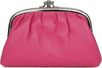 Pellet Paris - Porte-Monnaie - pour Femme - Collection Coconuts - Fuchsia - en Cuir dagneau - Porte-Monnaie - Portefeuilles et Porte-Cartes Femme - Porte Feu