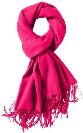 Generic Foulards Femme ÉCharpe Unie Pour ChâLe éPais Et Chaud à Pompons Basiques Classique
