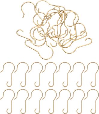 DOITOOL 200 St&uuml;ck Teiliges Metall h&auml;ngehaken f&uuml;r Weihnachtsbaum Deko Stabile Aufh&auml;nger mit Sicherem Halt f&uuml;r Christbaumkugeln Lichterketten und Festliche Orna