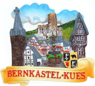Generic Bernkastel Kues Mosel Magnet Poly Relief Souvenir Germany