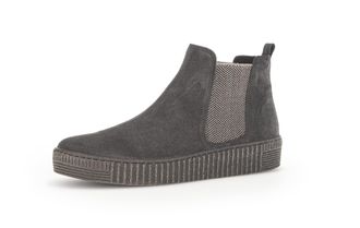 Gabor Damen Chelsea Boots | Frauen Stiefeletten | Wechselfußbett | Best Fitting | Schlupfstiefel | flach | Bootee | Pepper (GZ/anthr.) | 37 EU - 4 UK