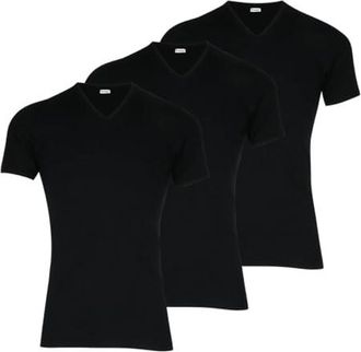 Eminence Lot de 3 Tee-Shirt Homme col V Les Classiques Taille : 4/L - Couleur : Noir