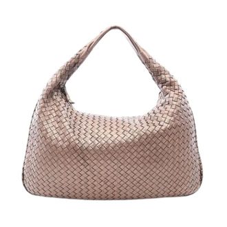 Bottega Veneta Sac bandouli&egrave;re en cuir m&eacute;tallis&eacute; Intrecciato Pre-owned - Femme - Pre-owned - Brun - Taille: ONE Size
