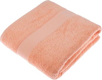 Homescapes Flauschiges Premium Frottee Saunatuch groß ca. 100 x 180 cm Strandtuch aus 100% Reiner Baumwolle, pfirsich