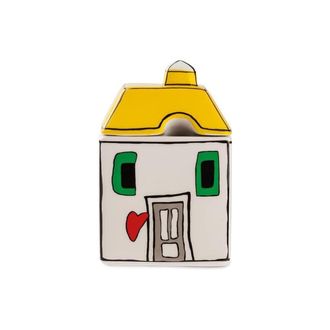 Egan Zuckerdose Kollektion Le Casette. Artikel aus Porzellan in der Farbe Gelb. Größe: 7 x 11 cm. Die Referenz lautet 192016