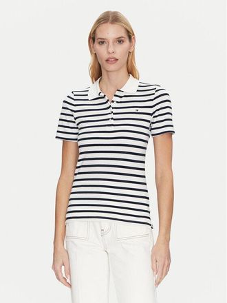 Tommy Hilfiger Poloshirt 1985 WW0WW43225 Dunkelblau Slim Fit