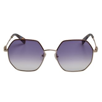 Longchamp Damen Sechseckige Metall-Sonnenbrille LO140SL