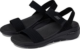 Skechers Sandales Go Walk Arch Fit pour femme, Noir/textile, 39 EU