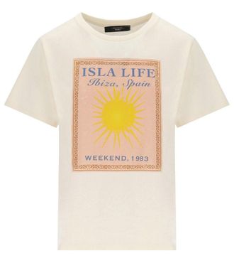 Weekend by Max Mara T-SHIRT PANTERA ECRU MAX MARA WEEKEND