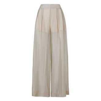 Bomboogie Femme, Pantalons, Gris, Taille: 40 FR Wide Lyocell Blend Pantalons