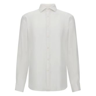 Boggi Milano Homme, Chemises, Blanc, Taille: M Chemise Regular Fit en Lin