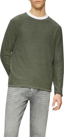 QS by s.Oliver Gewaschener Strickpullover mit Rollkante