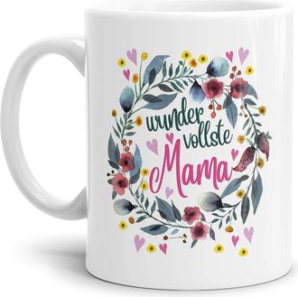Tassendruck Tasse mit Spruch für Mama - Wundervollste Mama - Kaffee-Tasse/Geschenk-Idee Muttertag Geburtstag/Muttertagsgeschenk/Für Meine Mutter - Weiß