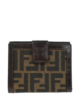 Fendi portefeuille à motif Zucca (années 1990-2000) - Marron