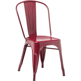 Sklum Lix stapelbarer Esszimmerstuhl Rot Bordeaux
