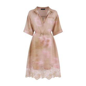 Fabiana Filippi Femme, Robes, Multicolore, Taille: 36 FR Robe-chemise &agrave; ourlet en dentelle