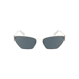 Calvin Klein Wei&szlig;e Metall Damen Cat-Eye Sonnenbrille - - Accessories - Damen - Wei&szlig; - ONE SIZE