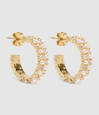 Shaker Jewels Boucles Doreilles Ilios Dor&eacute; Nacre