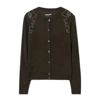Zadig&Voltaire Missya West Strass Cardigan - - Knitwear - Damen - Braun - S
