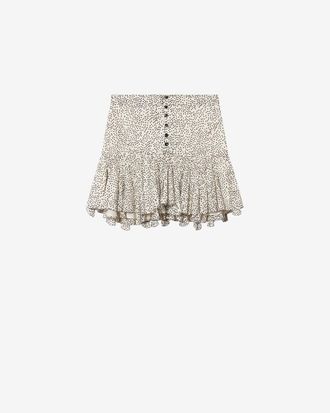 Isabel Marant Jupe Daneen - Femme - &Eacute;cru Et Noir - Taille34 - Marant &Eacute;toile