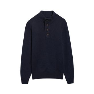 Barbour Essential Patch Half Zip - - Knitwear - Herren - Blau - M