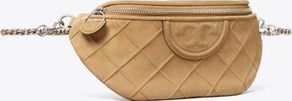 Tory Burch Damen Fleming G&uuml;rteltasche aus weichem Wildleder