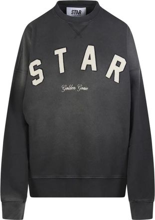 Golden Goose Femme, Sweatshirts et sweats &agrave; capuche, Gris, Taille: 2XS Boxi Crewneck SweaT-shirt