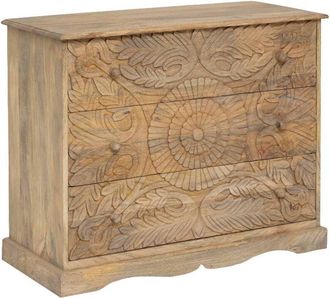 Made In Meubles Commode sculpté en bois de manguier Adonie