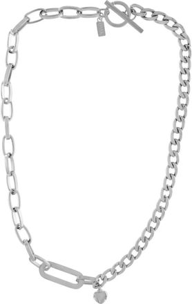 Dansk Copenhagen Herz Halskette Wasserdicht T-Bar Anh&auml;nger - - Accessories - Damen - Grau - ONE SIZE
