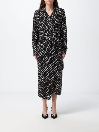 Crida Milano Midi-Wickel-Hemdblusenkleid aus Habotai-Seide mit langen &Auml;rmeln