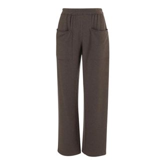 Giorgio Armani Stretch Seiden- und Kaschmirhose - - Trousers - Damen - Braun - M