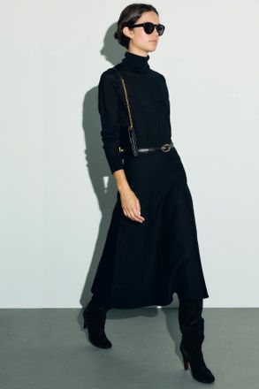 Gerard Darel Jupe mi-longue en maille milano - TAYA - Noir