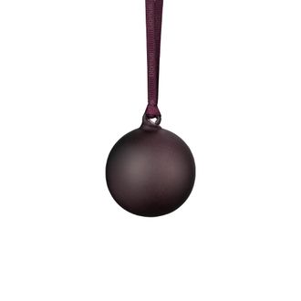 Blomus 4er Set Weihnachtsschmuck -JUHLA- | Weihnachtskugeln Farbe Midnight Plum | Christbaumkugeln mit Aufhänger | Größe M Ø7 cm