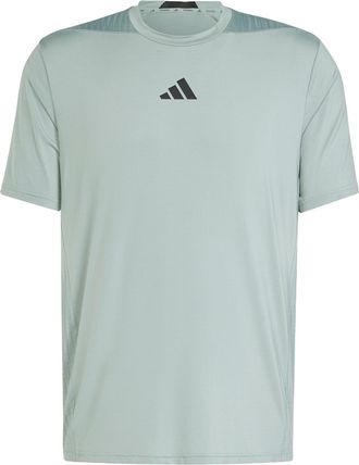 adidas Mens Designed-for-Training Intensity T-Shirt Silver Green 2XL