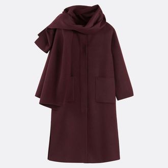 La Redoute Collections Manteau Long Fermeture Boutonn&eacute;e &Eacute;charpe Amovible