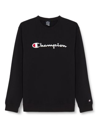Champion Herren Legacy Icons-Heavy Spring Terry Crewneck Sweatshirt, Schwarz, XL