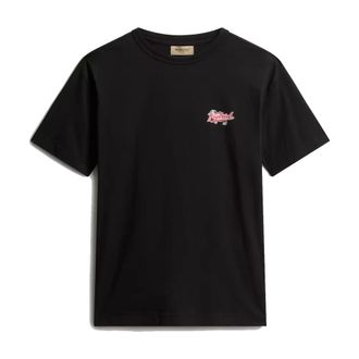 Woolrich Cotton Emblem Tee - - Tops - Herren - Schwarzk - S