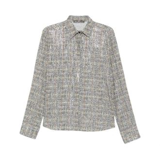 Ermanno Scervino Hemd mit Fischgr&auml;tmuster und Kristall-Effekt - - Blouses & Shirts - Damen - Mehrfarbig - M