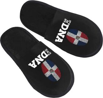 Generic Chaussons Maison République Dominicaine CEst Dans Mon Adn Épais Pantoufles En Coton Doux Slippers Pour Hôtels Unisex Hiver L