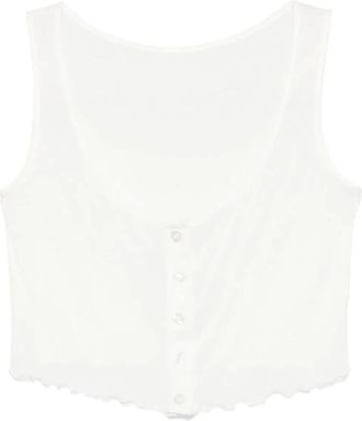 Rotate Rotate Birger Christensen, Femme, Tops, Blanc, Taille: 38 FR D&eacute;bardeur Boutonn&eacute;