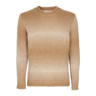 KANGRA Gestreifter Alpaka-Mix Pullover - - Knitwear - Herren - Braun - L