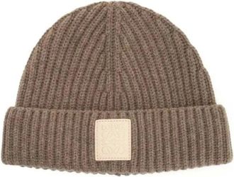 Loewe Femme, Accessoires, Beige, Taille: ONE Size Beanie en cachemire