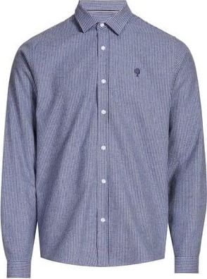 Faguo rechtes Hemd klassischer Baumwollkragen - Blau