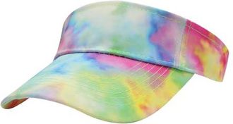 ZLYC Pare-soleil de sport imprimé pour femmes et filles, Multicolore teint sur noeuds, Taille unique